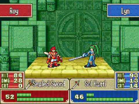 Lyn vs Roy Fire Emblem Blazing Sword - YouTube