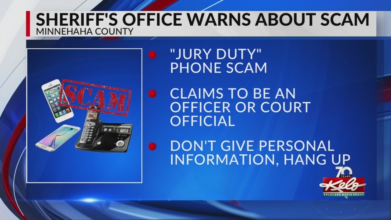 Officials in Minnehaha County warn of 'jury duty' phone scam - YouTube