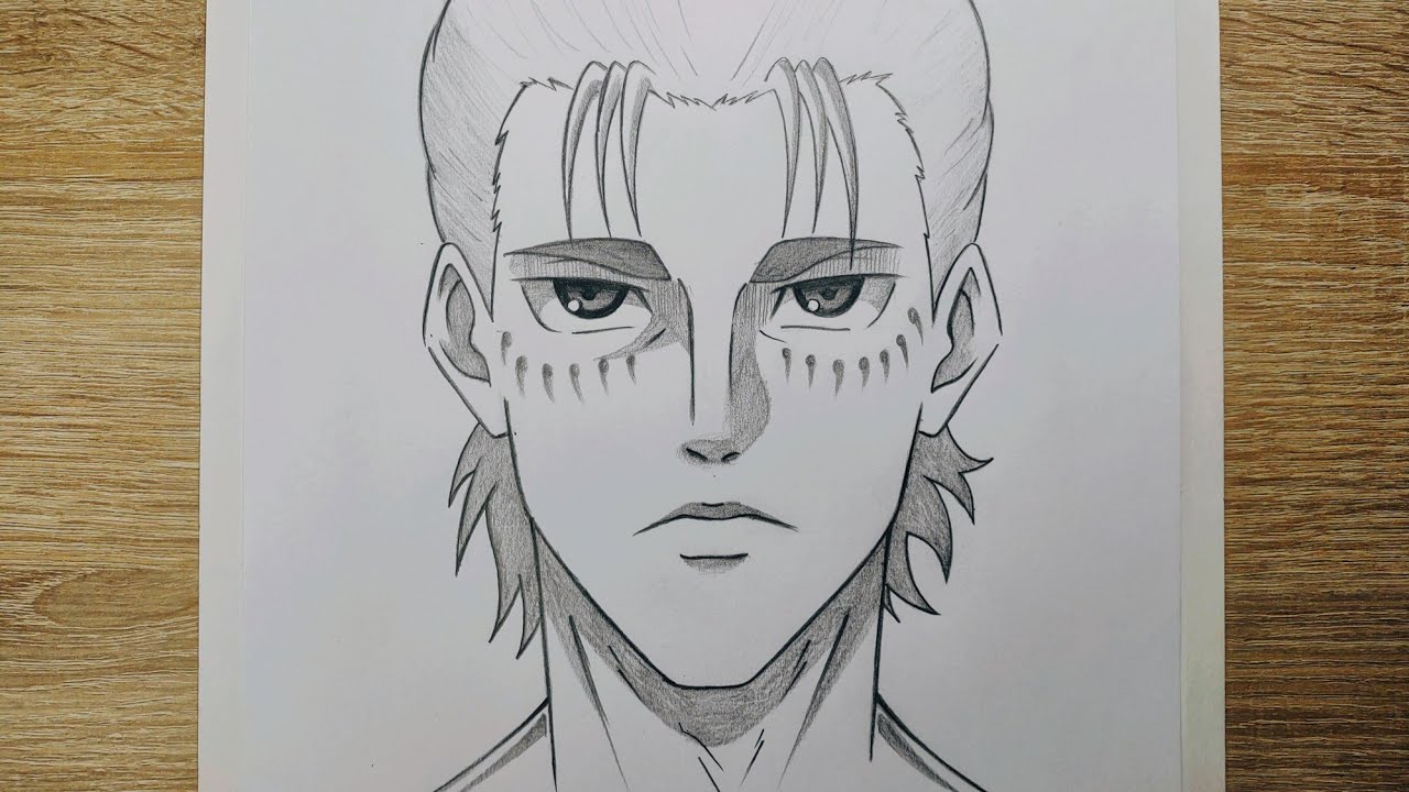 How to draw Eren step by step easy | Attack On Titan - YouTube
