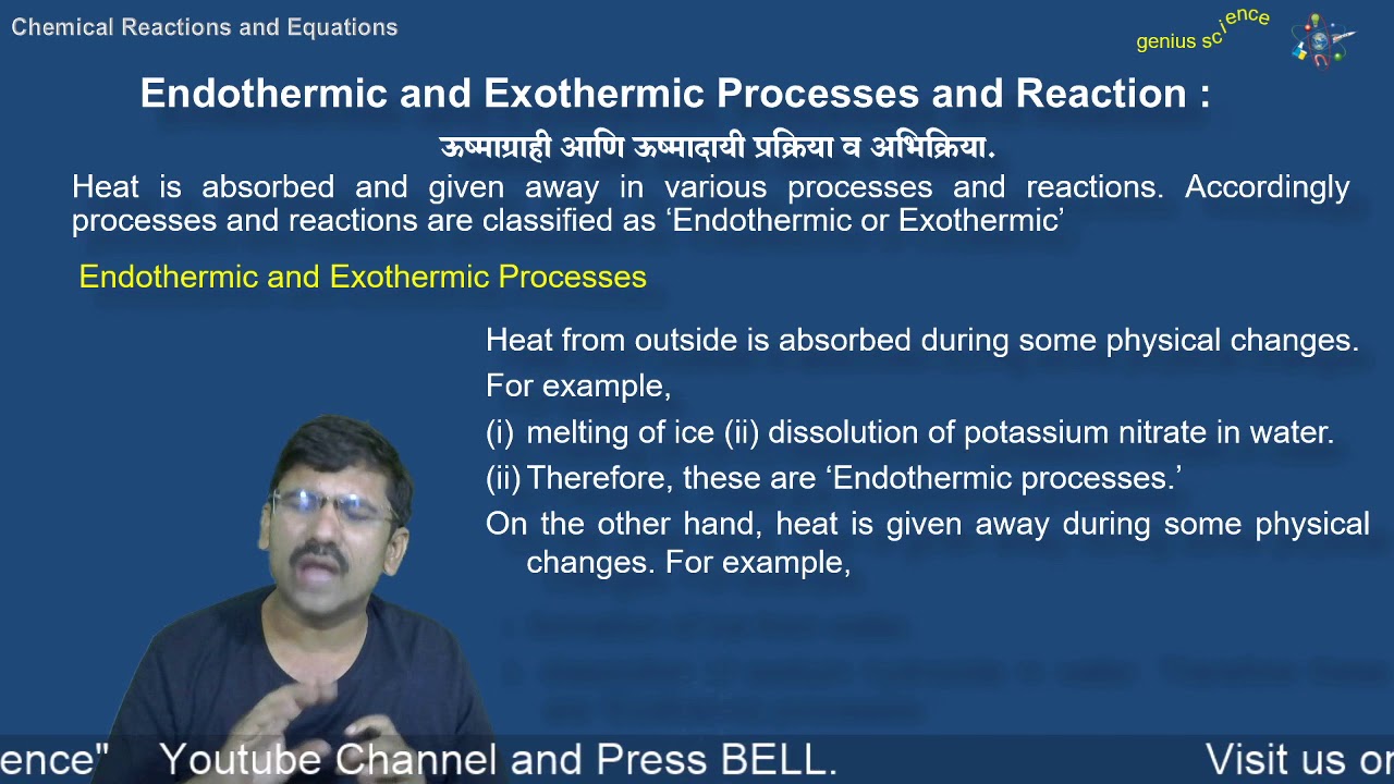 10th Sci-1 Chemical Reaction and Equation | Endothermic and Exothermic ...