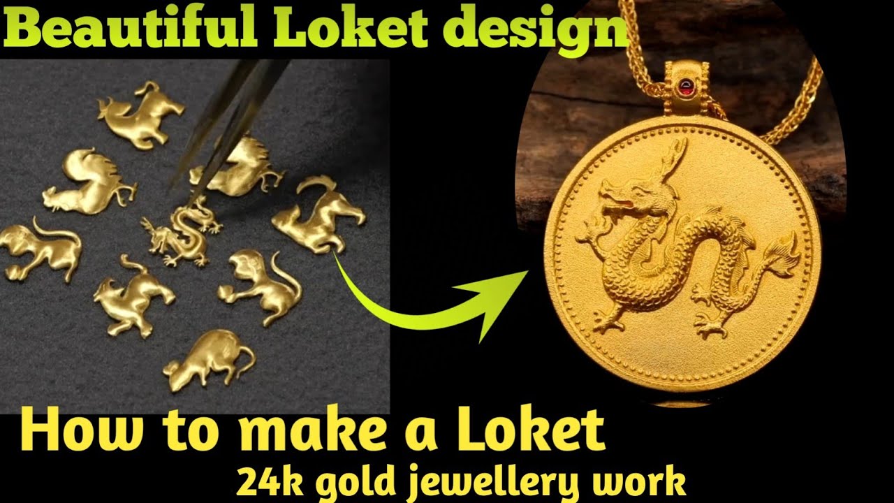 How to make a Loket || 24k gold Jewellery work || Beautiful Loket ...