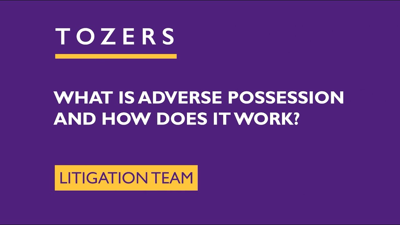 What Is Adverse Possession And How Does It Work YouTube what-is-adverse-possession-and-how-does-it-work-youtube