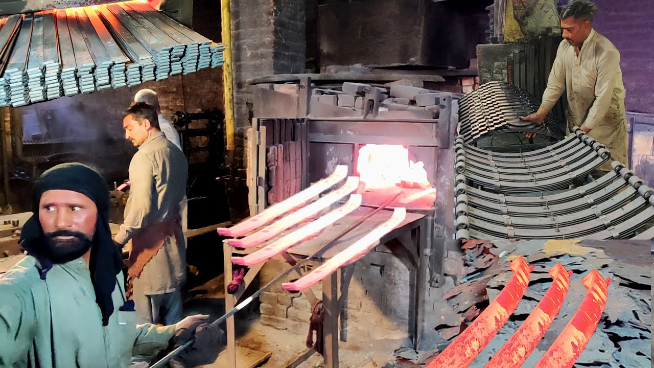 Incredible Process of Powerful Leaf Spring Making - YouTube