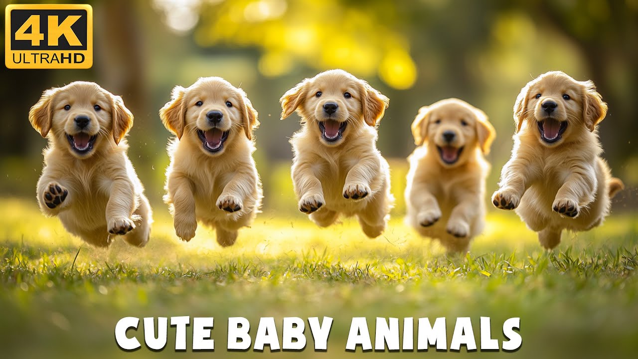 Cute Baby Animals 4K |🐾 Explore the Wonders of Wildlife with Soothing ...