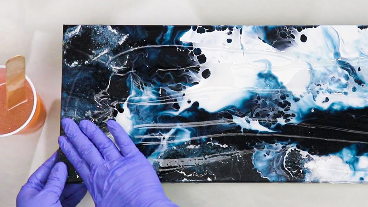 (661) The Process of finishing your Painting with RESIN - YouTube