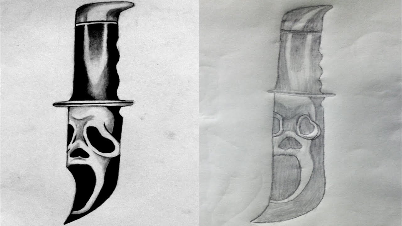 How to draw knifehead from pacific rim🔪|how to draw knife on paper🔪|how ...