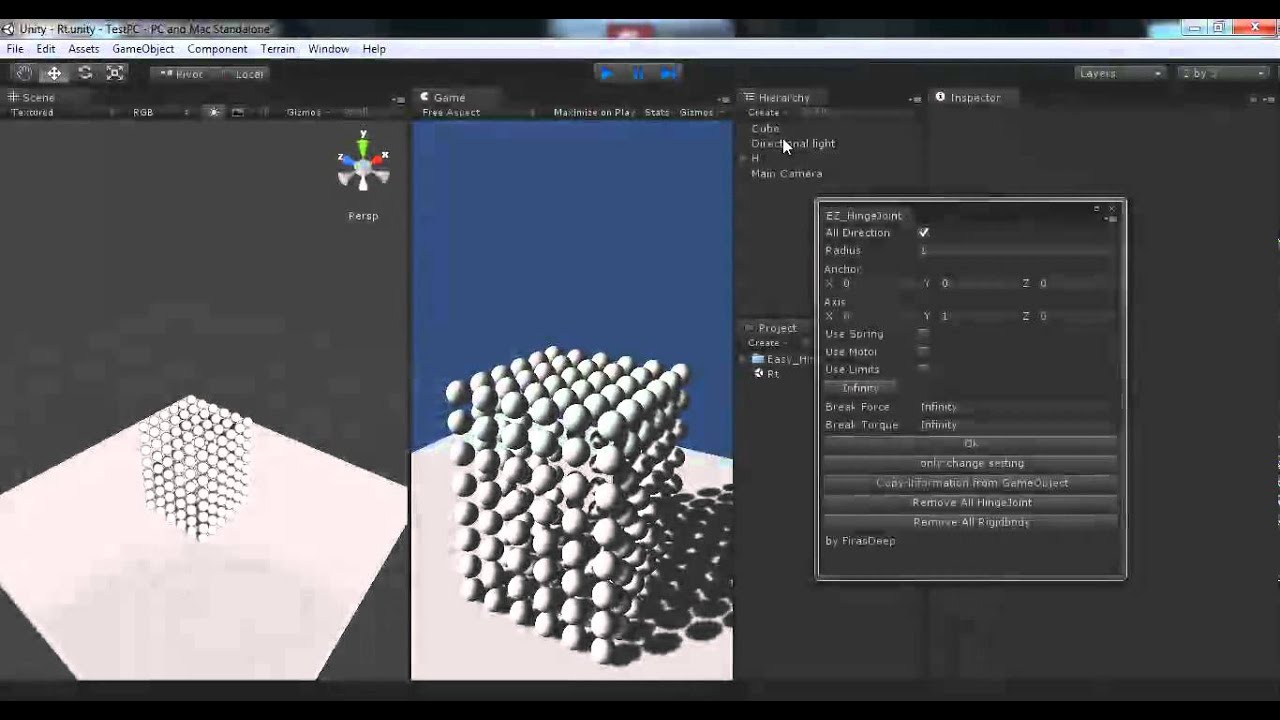 Unity3D Easy_HingeJoint 1.2 - YouTube