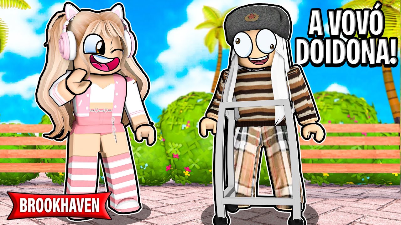 ENCONTREI UMA VOVÓ DOIDONA NO BROOKHAVEN E.... - ROBLOX - YouTube