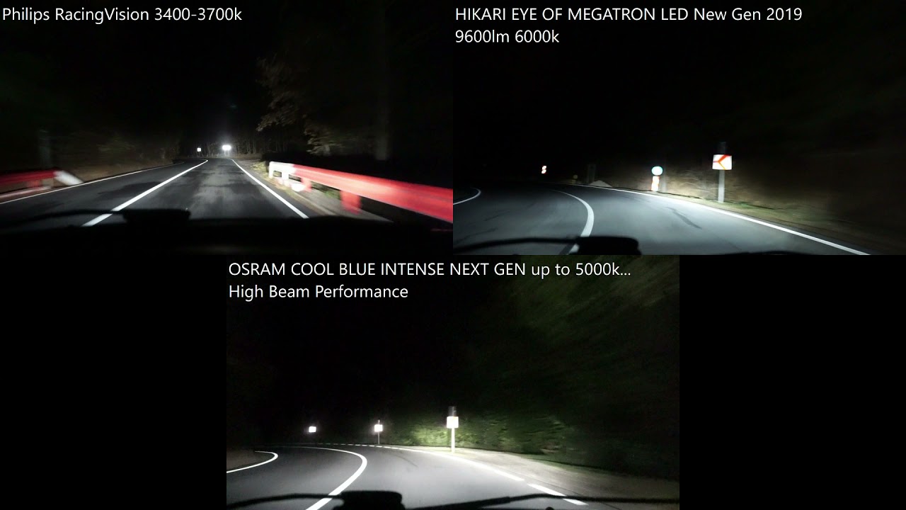 High Beams OSRAM COOL BLUE INTENSE NEXT GEN, Philips RacingVision ...
