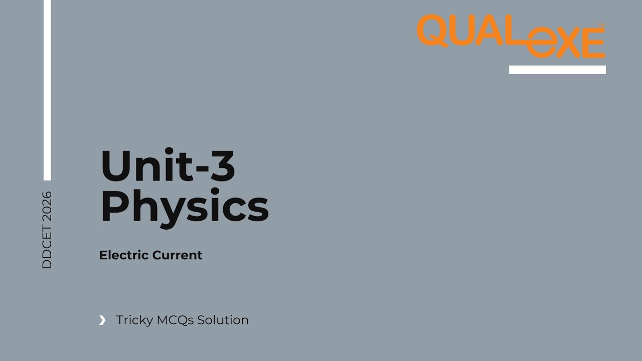 Unit 3 Physics - Electric Current - Tricky MCQs Solution - YouTube