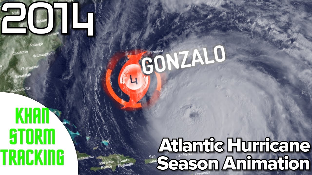 2014 Atlantic Hurricane Season Animation - YouTube