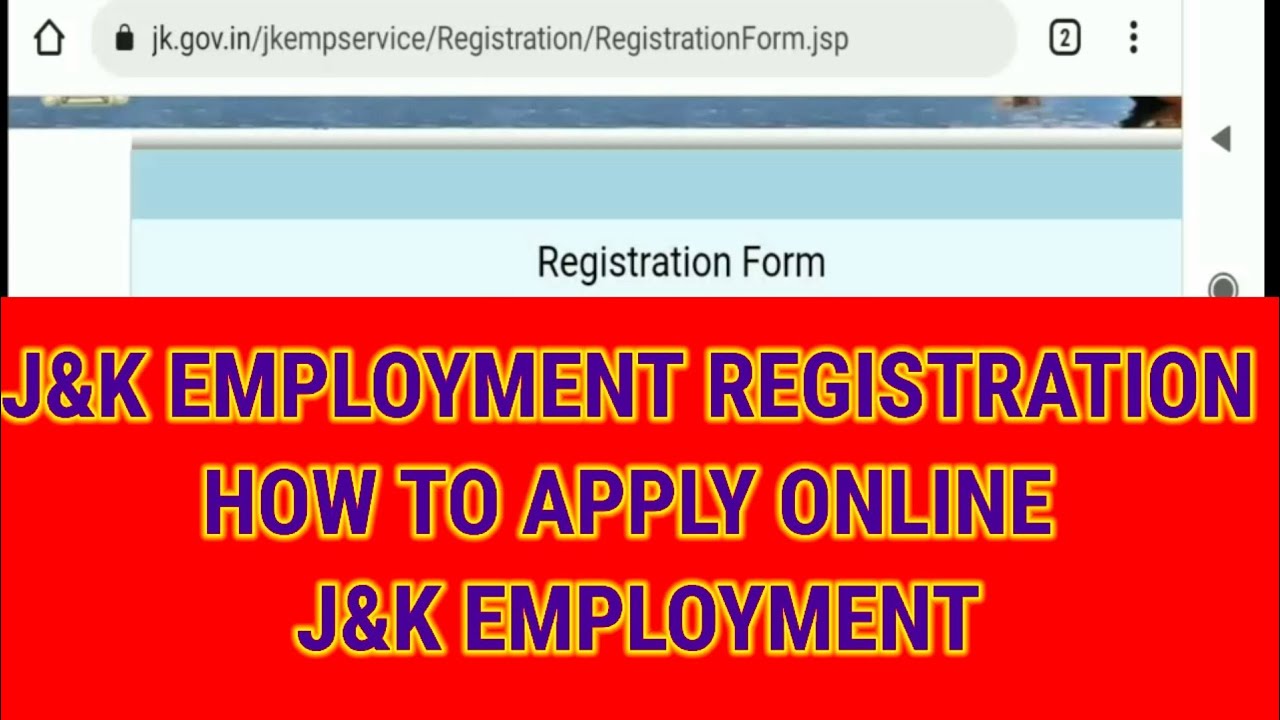 jk employment registration | how to register J&k Employment | jkemp ...