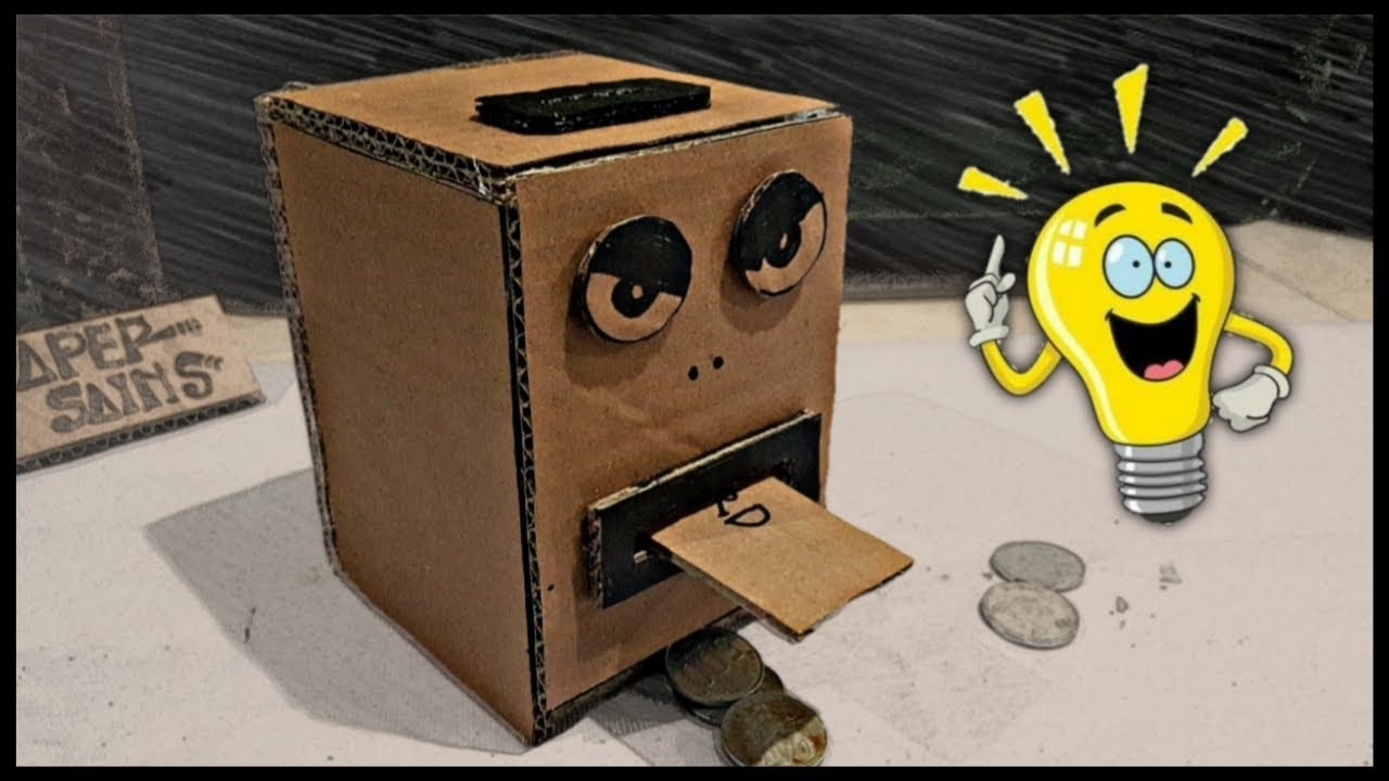 HOW TO MAKE A MINI ATM MACHINE FROM CARDBOARD - YouTube