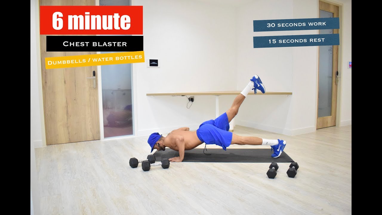 CHEST WORKOUT FOR BEGINNERS | 6 MIN CHEST WORKOUT | HOME CHEST WORKOUT ...