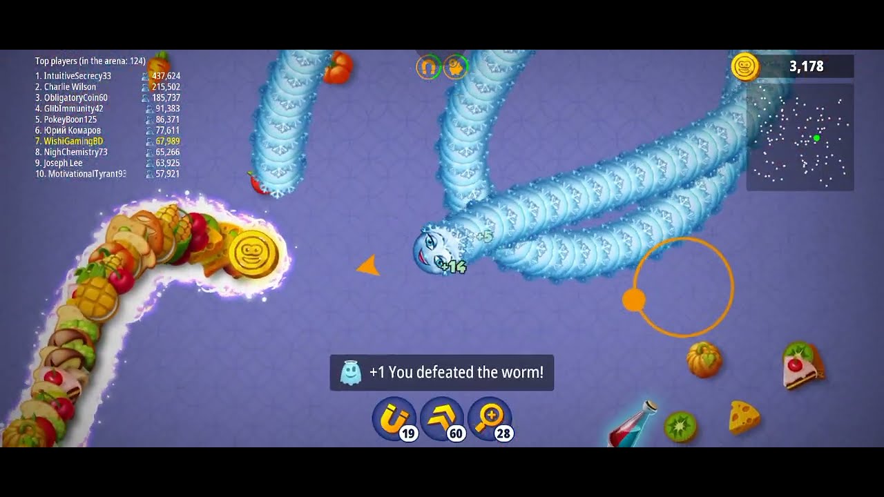Glowing Skins and Epic Wins — Worms Zone.io Masterclass || worms zone ...
