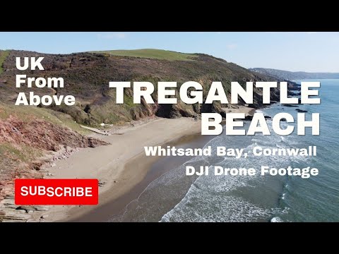 Tregantle beach, Cornwall, DJI Mini 2 Drone - YouTube