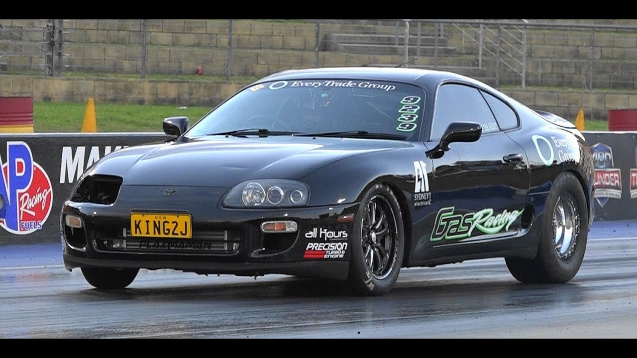 AUSTRALIA'S FASTEST STREET RADIAL SUPRA KING2J GAS RACING 7.04 @ 194 ...