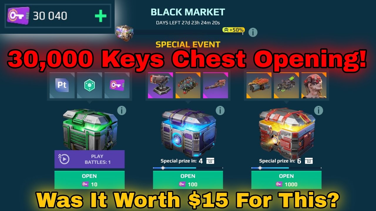 30,000 KEYS CHEST OPENING IN WAR ROBOTS! (WAS IT WORTH IT?) - YouTube
