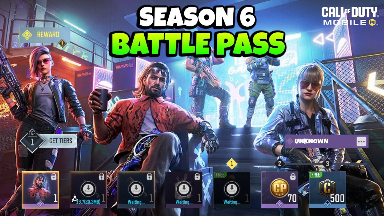 Season 6 Battle Pass All Characters & Guns COD Mobile - CODM S6 BP ...