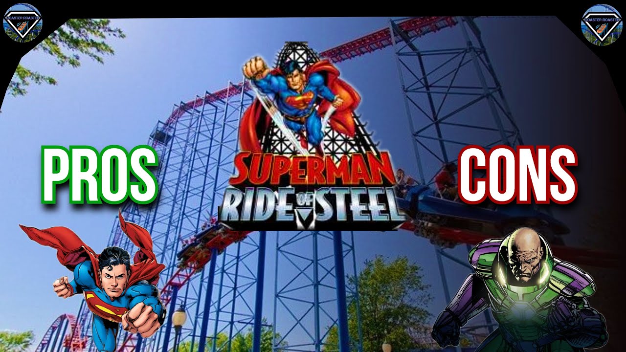 Pros and Cons of Superman Ride of Steel | Original Intamin Mega Layout ...