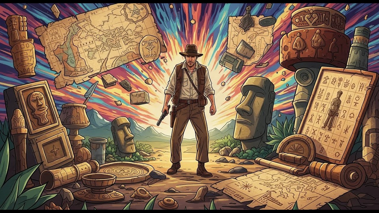 INDIANA JONES CARTOON "the golden mask" 🤠 - YouTube