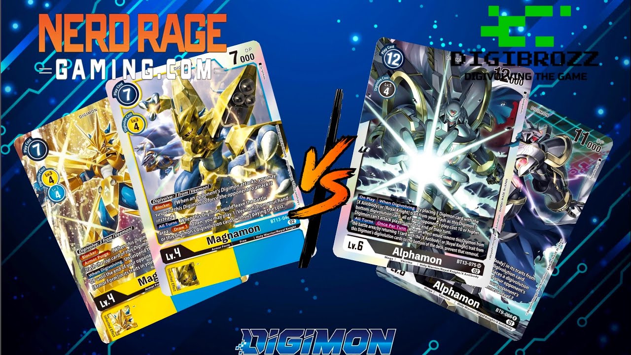 MAGNAMON VS ALPHAMON (ROYAL KNIGHT RUMBLE) BT13 DIGIMON TCG - YouTube