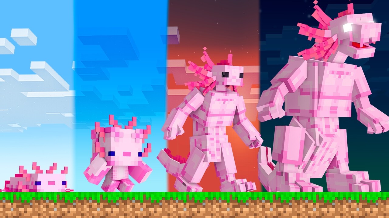 Upgrading AXOLOTL Into a GOD In Minecraft - YouTube