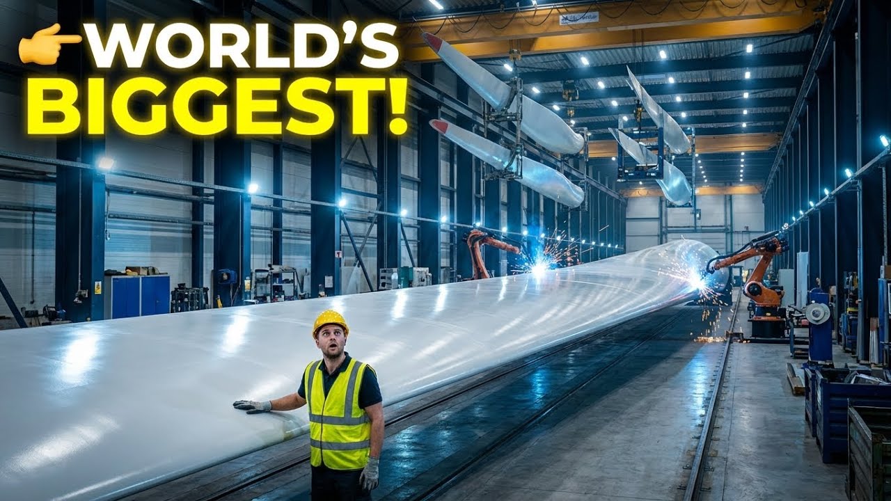 Inside the Gigantic Wind Turbine Factory: How MASSIVE Blades Harness ...
