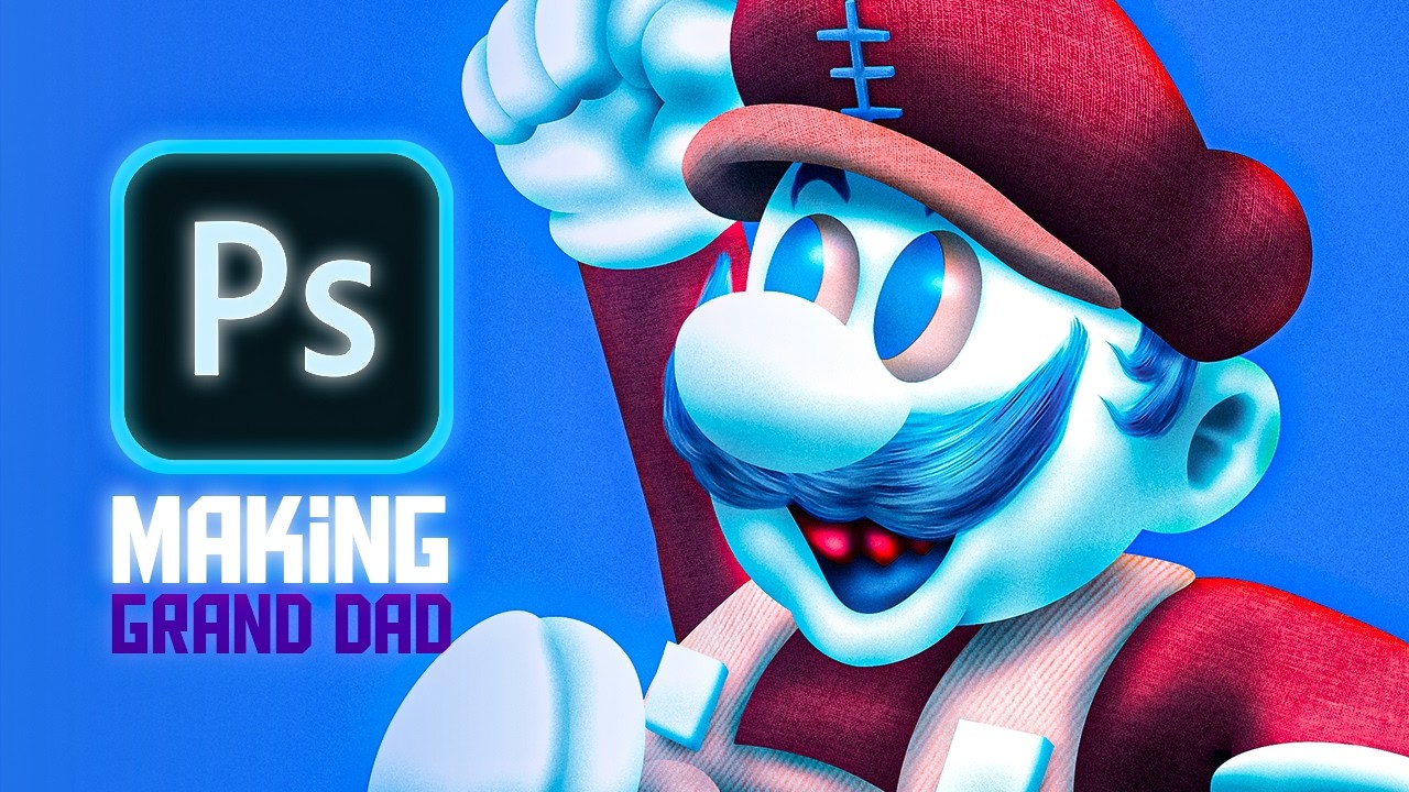Making Grand Dad in Photoshop | FNF: Mario's Madness - YouTube