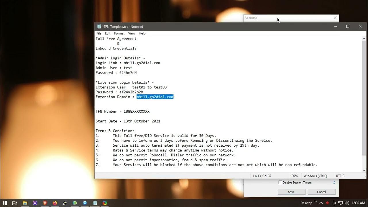 MicroSIP Configuration for TollFree & DID - YouTube