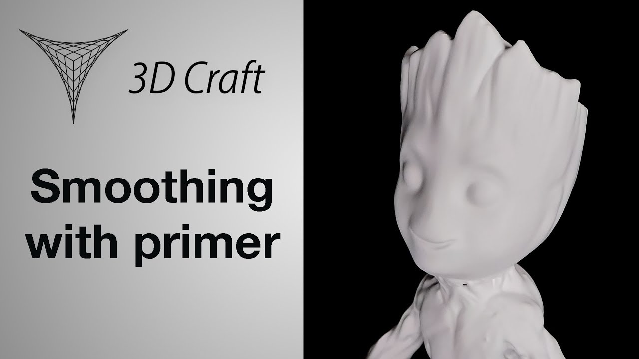 How to smooth 3D printed with primer - YouTube