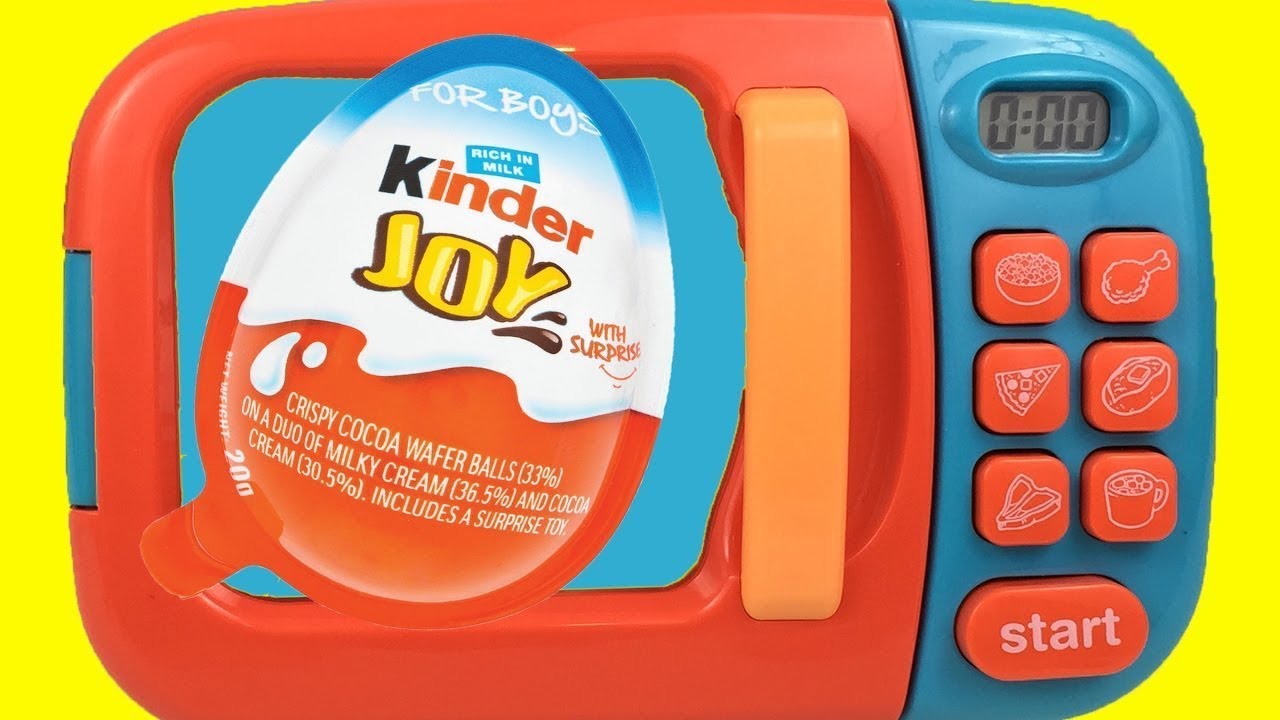 TOY MICROWAVE Just Like Home || Magic Microwave Kinder Eggs Surprise ...