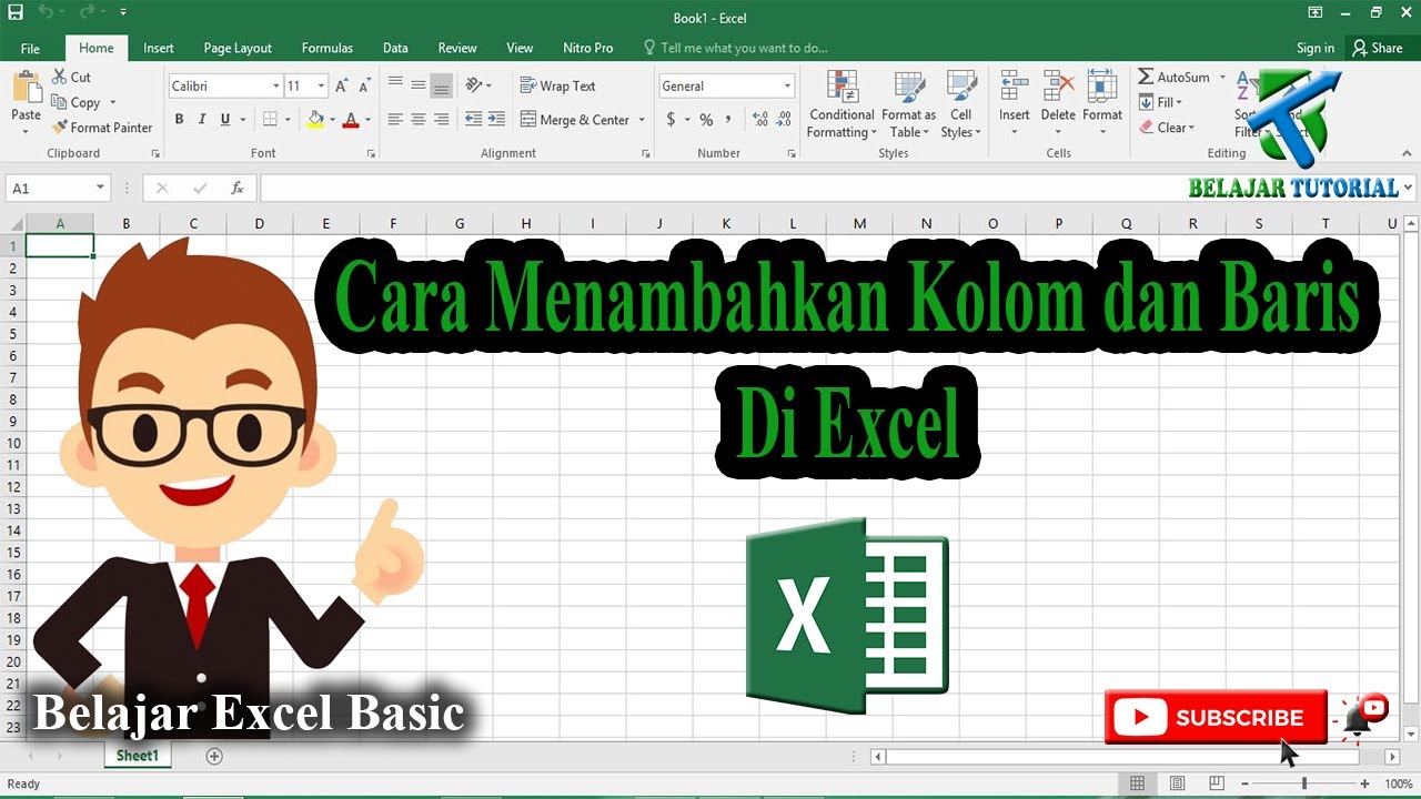 Cara Menambahkan Kolom Dan Baris Di Excel - YouTube