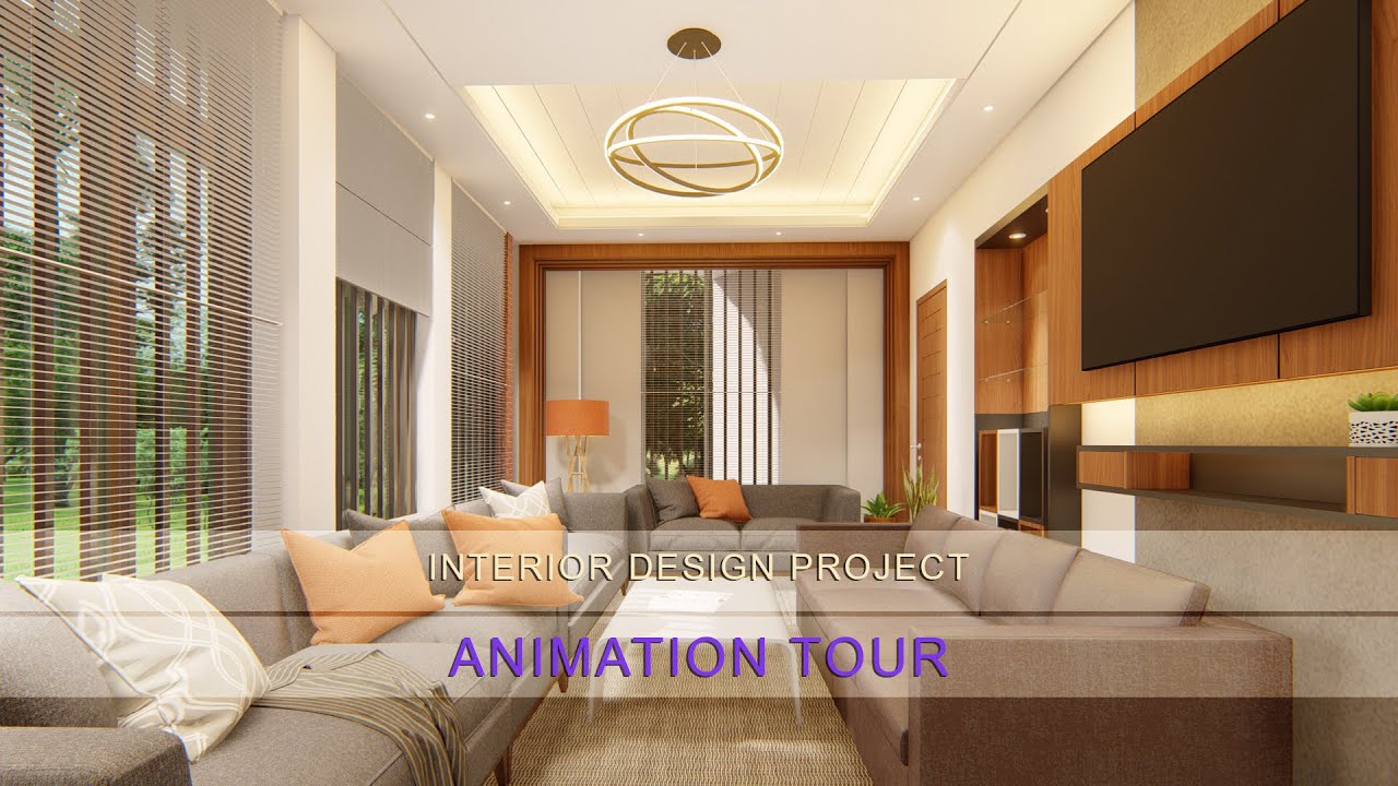 A duplex house interior design-animation tour. - YouTube