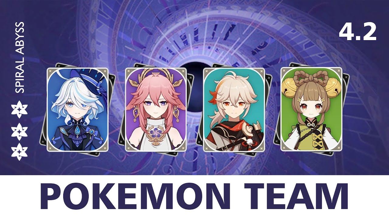 4.2 Spiral Abyss - Pokemon Team & Raiden National | Furina, Yae Miko ...