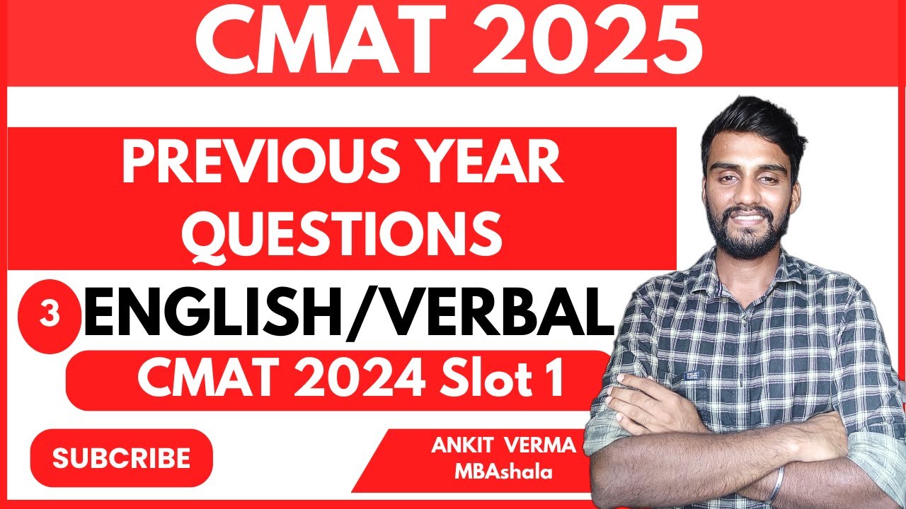 CMAT 2025 I Previous Year Questions I CMAT 2024 Slot 1 I Language ...