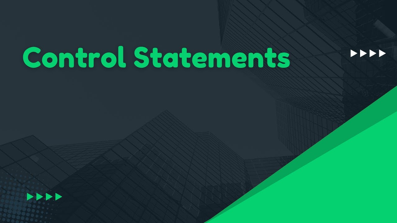 Control Statements - YouTube