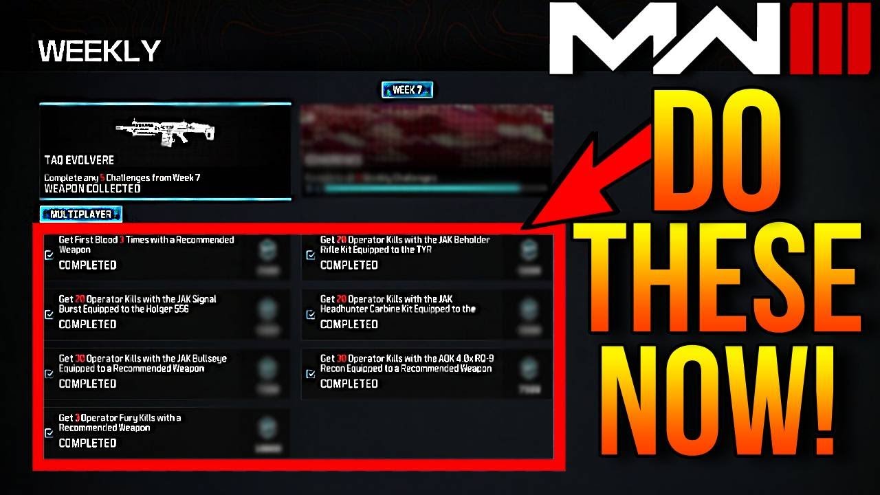 *EASY* How To Complete ALL Season 1 Week 7 Multiplayer Challenges in ...