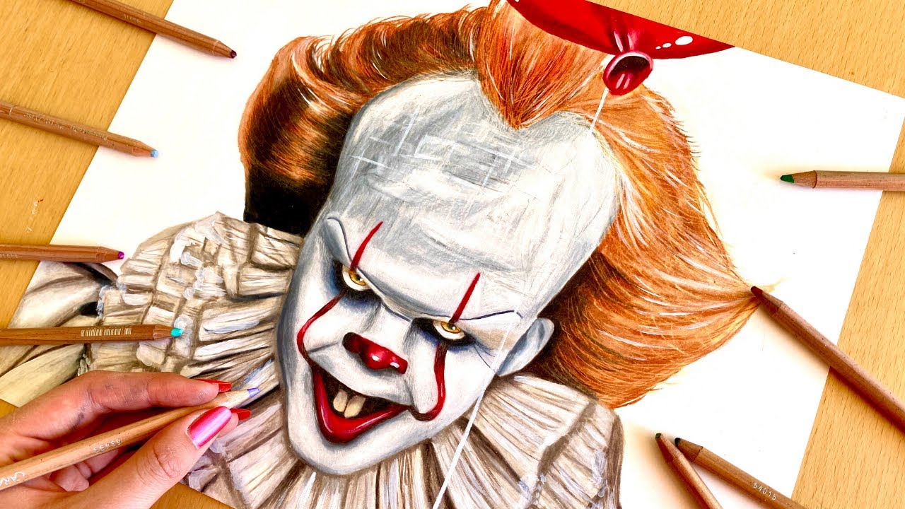 DRAWING PENNYWISE THE DANCING CLOWN FROM THE MOVIE IT!! - YouTube
