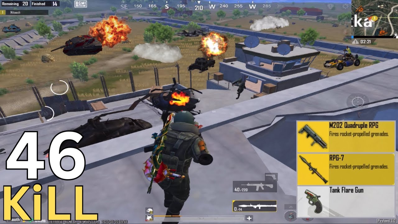 🤯 Destroying Tank, Robot, Fighter Jet With M202 + RPG in payload mode 3.0 💥 | PUBG Mobile ...