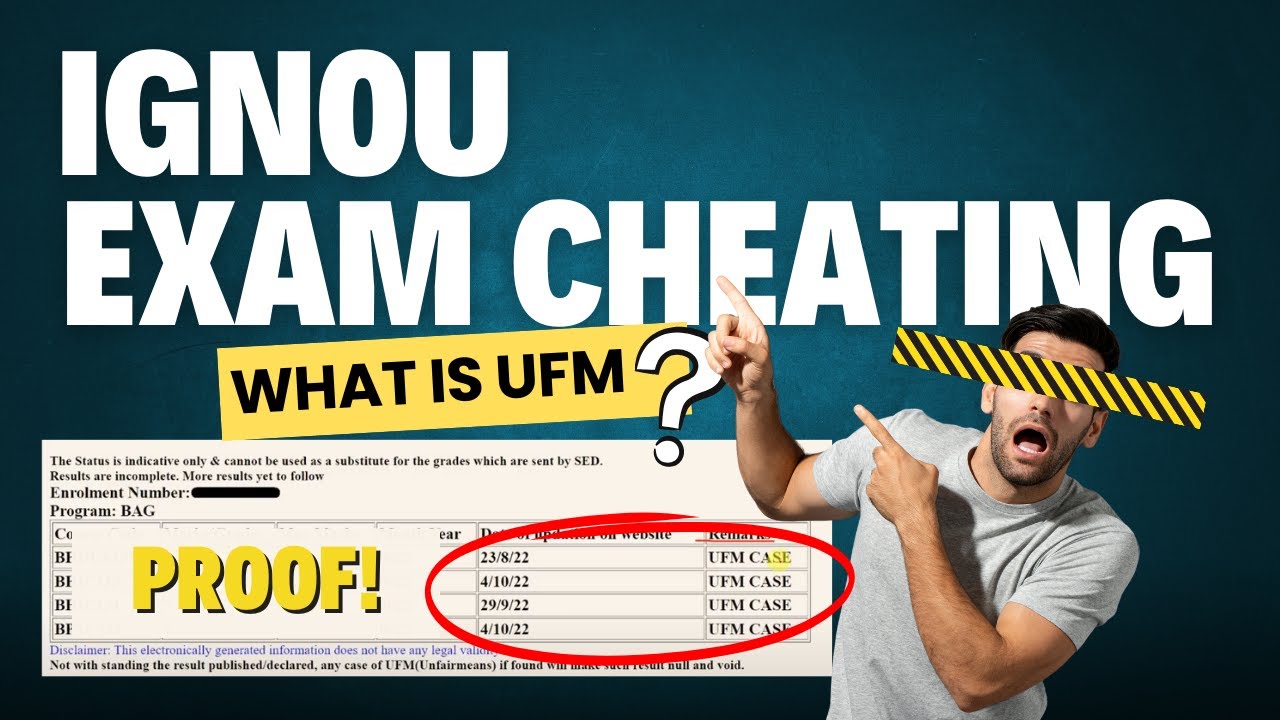 You Won't Believe the IGNOU Exam Cheating I What is UFM ! - YouTube