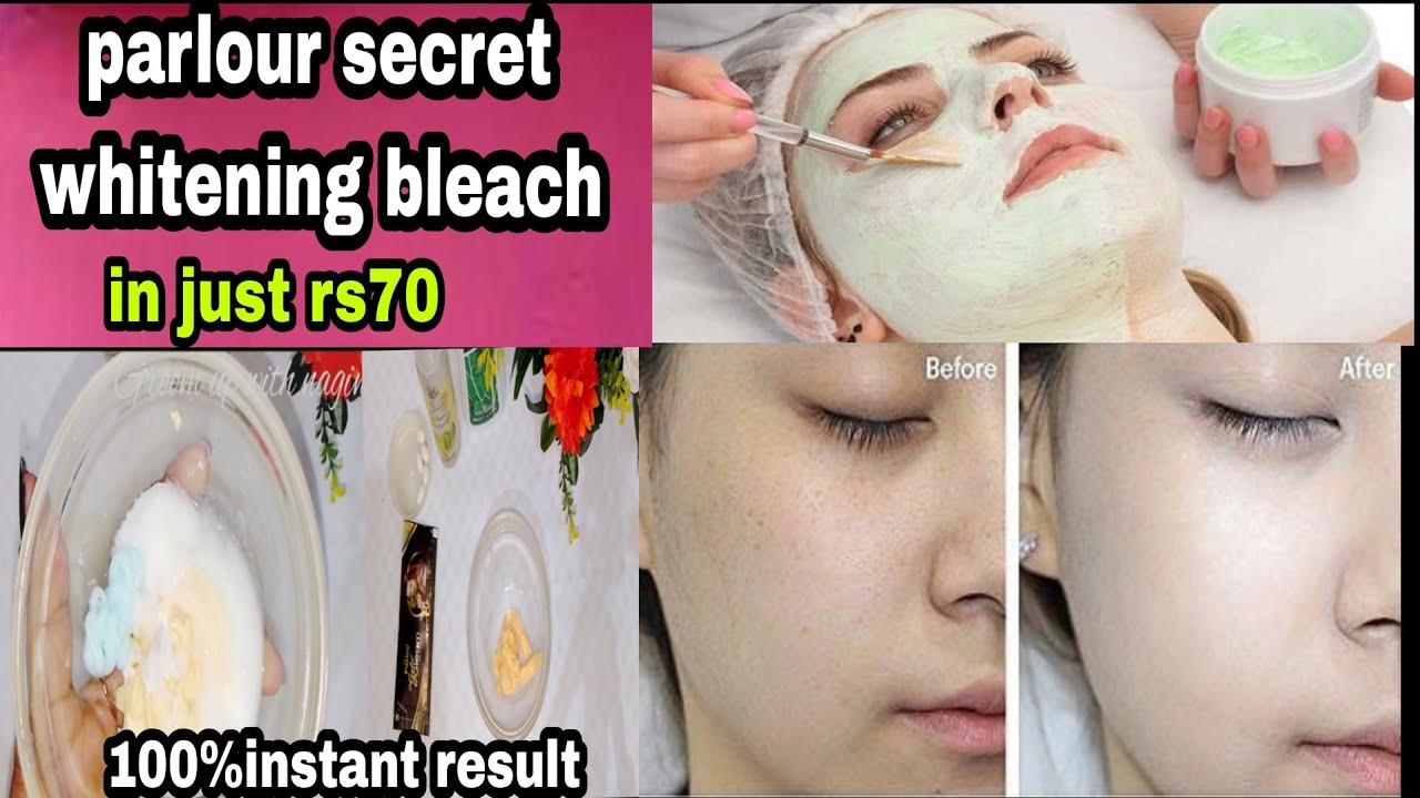 parlour secret bleach|face whitening bleach at home|instant result ...