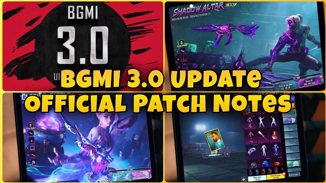 BGMI 3.0 Update Patch Notes | Next Ultimate Sets | Shadow Force Mode ...