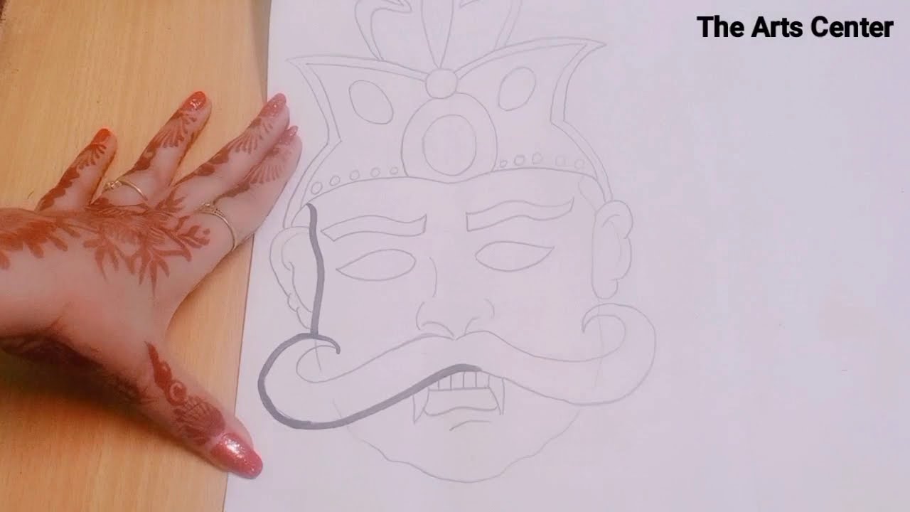 How to make Ravana mask at home (10 सिर वाले रावण का मुखौटा घर पर कैसे ...