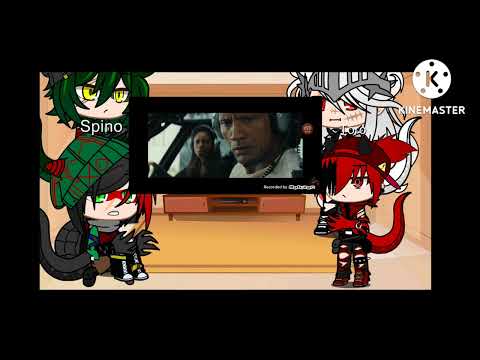JP/JW Dinos react to Lizzie the Big Crocodile from Ramapage