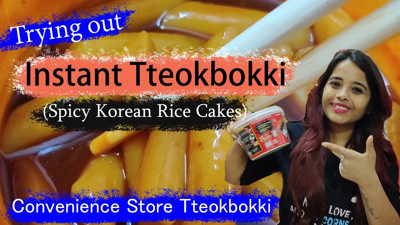 Trying out Instant TTEOKBOKKI | KOREAN RICE CAKES | Convenience store ...