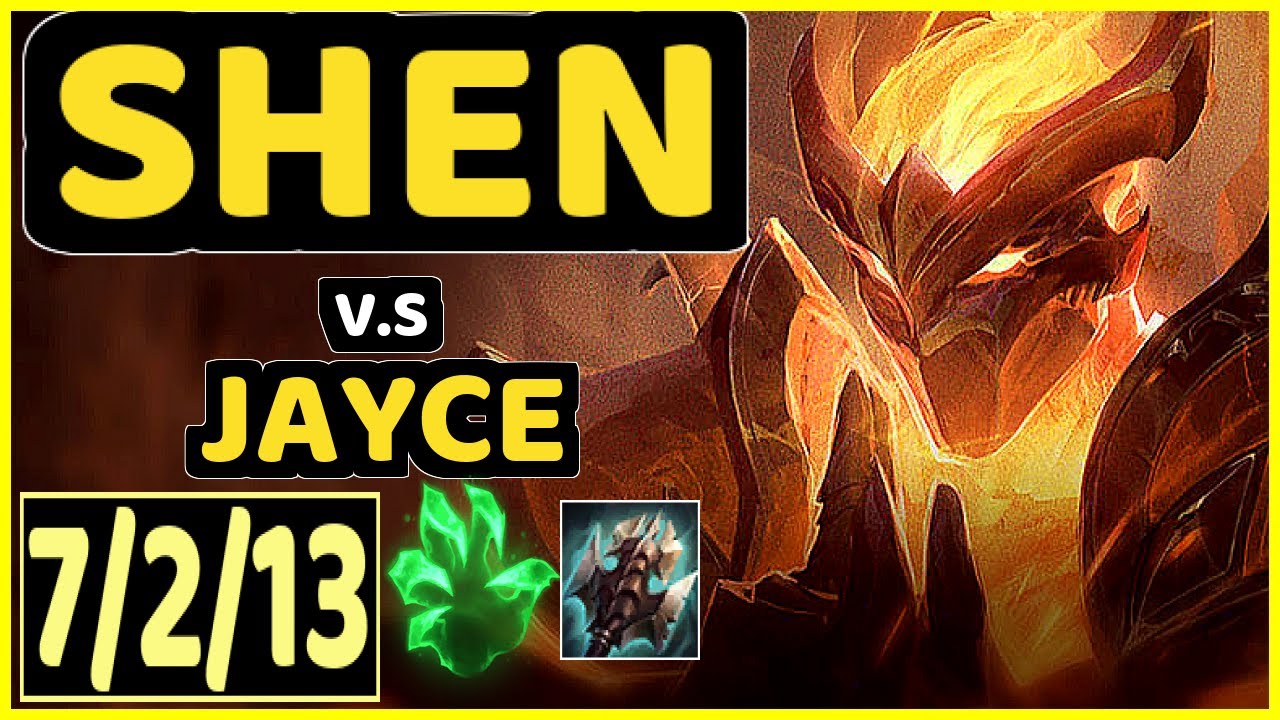 SHEN vs JAYCE - 7/2/13 KDA TOP GAMEPLAY - EUW Ranked MASTER - YouTube