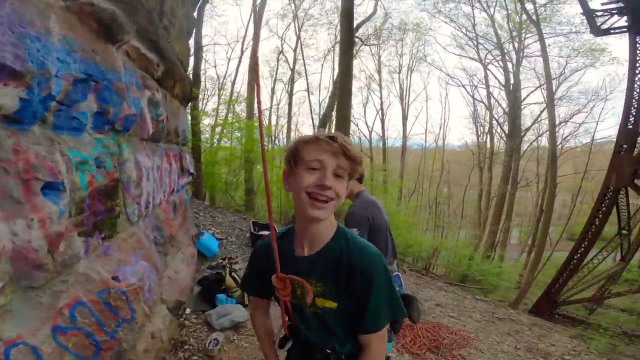 Climbing Trestle Bridge Downingtown PA - YouTube