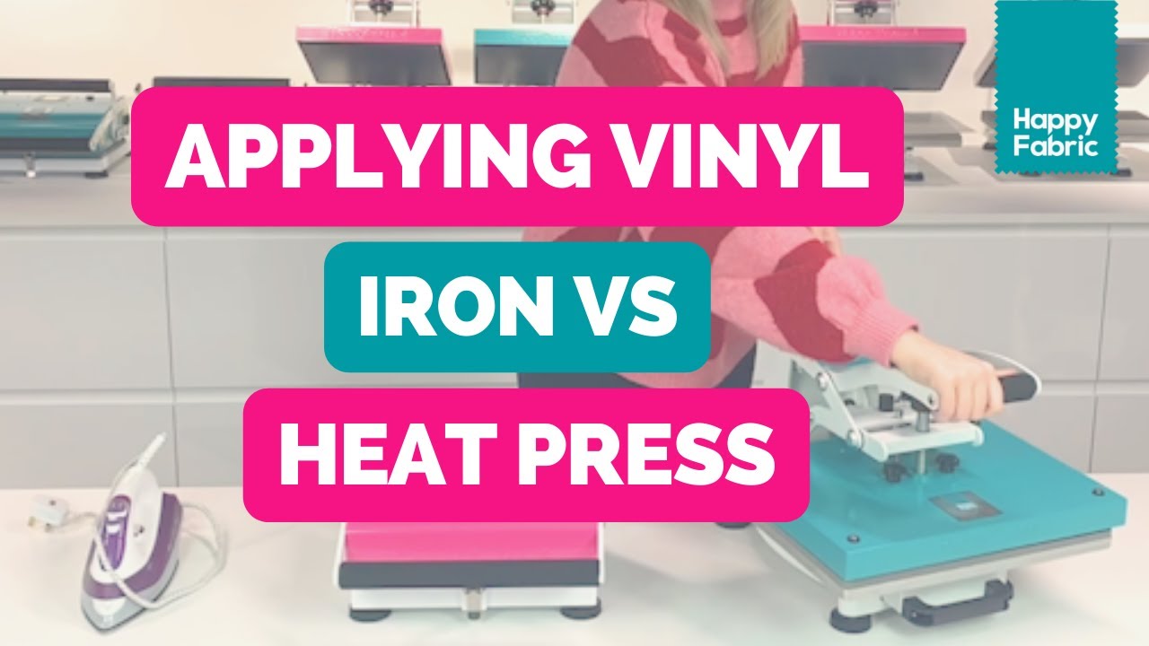 Applying HTV or transfers: iron vs heat press - YouTube