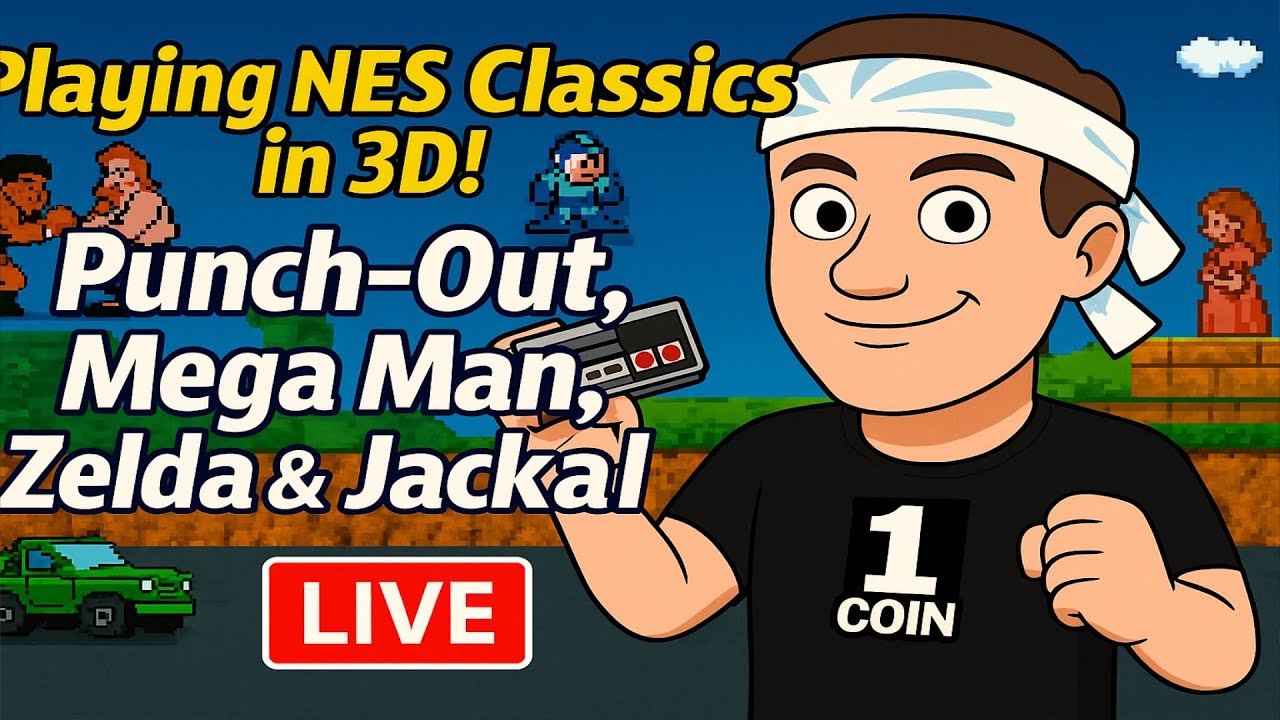 Playing NES Classics in 3D! | Punch-Out, Mega Man, Zelda & Contra LIVE ...